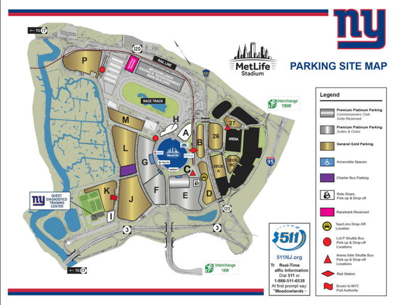MetLife Stadium Parking Guide 2024: Lots, Parking Pass, Cost and Tips ...