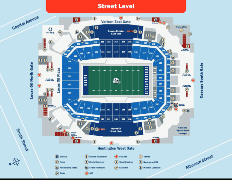 Lucas Oil Stadium Seating Chart 2024 | Indianapolis Colts’ Stadium ...