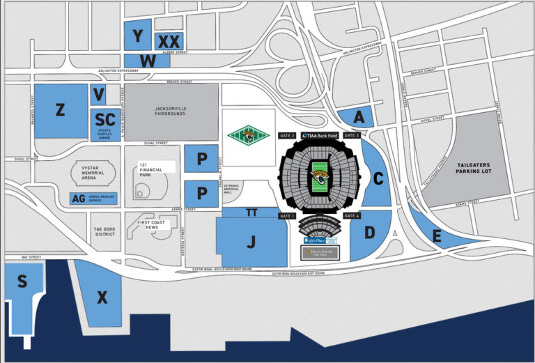 TIAA Bank Field Parking Details | Jacksonville Jaguars Parking 2024 ...