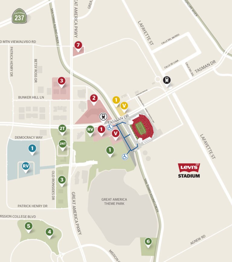 Levi's Stadium Parking Guide 2025: Map, Cost and Accessibility - SeatGraph